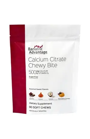 BARIATRIC ADVANTAGE Calcium Citrate Chewy Bites 500 Mg Vitamin D3 Supplement 90 Count - None