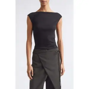ST. AGNI Organic Cotton Ballerina Top - Jet Black