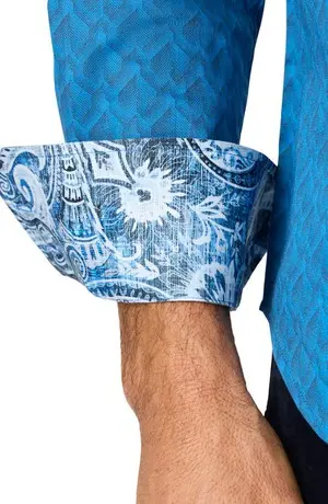 Robert Graham Dimella Long Sleeve Geometric Jacquard Shirt