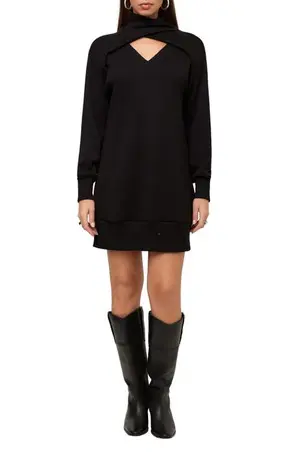 Fifteen Twenty Claylee Turtleneck Cutout Dress