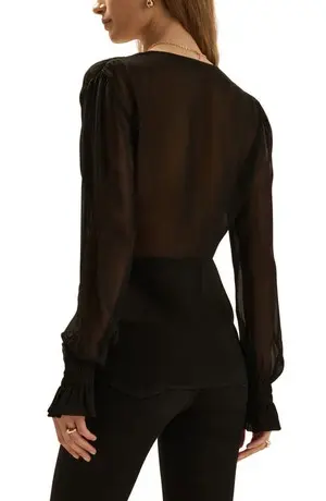 FAVORITE DAUGHTER One Last Time Smocked Tie Top