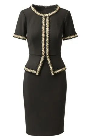 Adrianna Papell Crepe Sheath Dress