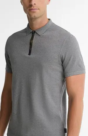 Barbour Stately Zip Polo - Pewter