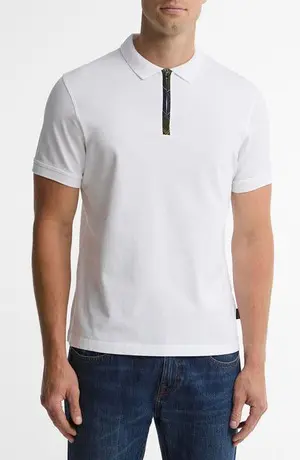 Barbour Stately Zip Polo White