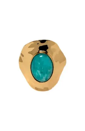 Argento Vivo Cabochon Amazonite Statement Ring