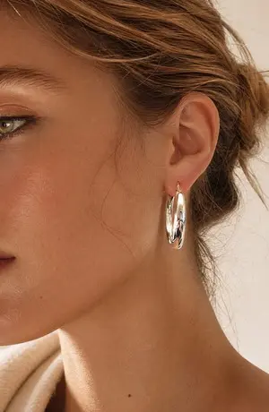 Argento Vivo Classic Hoop Earrings