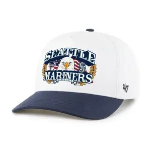 '47 Navy Seattle Mariners Americana Eagle Hitch Adjustable Hat - White