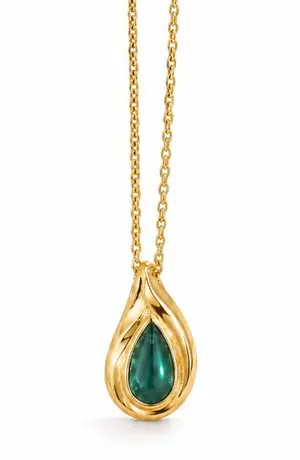 Argento Vivo Teardrop Pendant Necklace - Gold