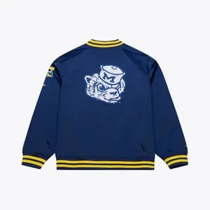 Mitchell & Ness Michigan Wolverines Double Clutch Lightweight Satin Full-snap Jacket