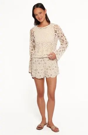 PETAL & PUP Rowley Crochet Cotton Top