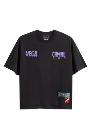 CRIMINAL DAMAGE Vega Graphic T-shirt - Black