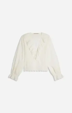 Vanessa Bruno Helea V-neck Ruffled Blouse