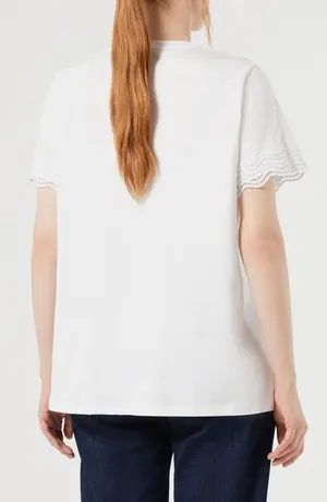 Marina Rinaldi Sebano Scallop Lace Trim T-shirt