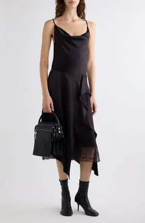 Acne Studios Dinouka Satin Midi Dress