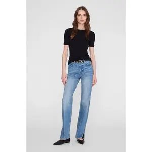ANINE BING Sixtine Short Sleeve Tee Black