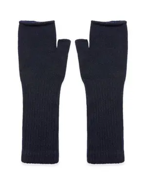 CELTIC & CO. British Supersoft Fingerless Wristwarmers - Dark Navy