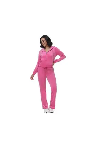 Juicy Couture Rib Waist Velour Track Pants