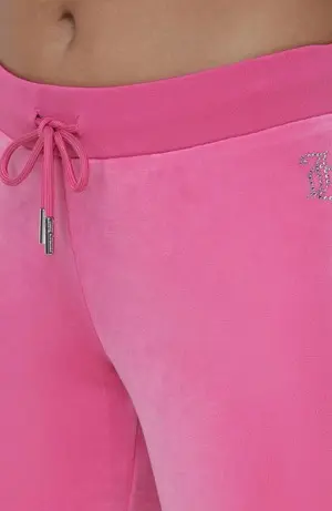 Juicy Couture Rib Waist Velour Track Pants - Bubblegum