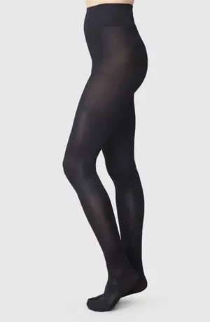 Swedish Stockings Sanna Glossy Semi Opaque Tights - Black