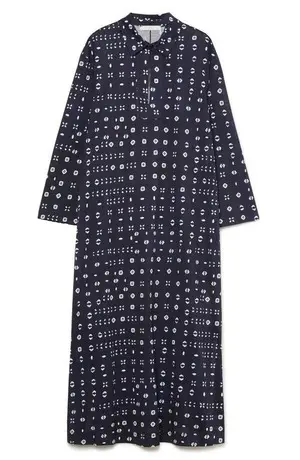 Marina Rinaldi Cotton Jersey Dress With Printed Pattern