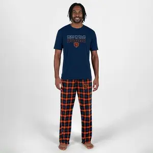 CONCEPTS SPORT Chicago Bears Highland Sleep Set - Navy