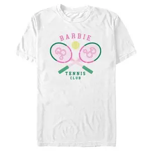 BARBIE Tennis Rackets Club Short Sleeve Graphic T-shirt - White