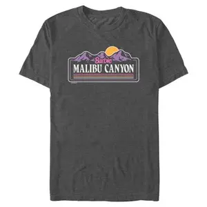 BARBIE Malibu Canyon Sign Short Sleeve Graphic T-shirt - Dark Heather