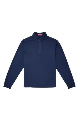 SUGARLOAF SOCIAL CLUB Classic Quarter-zip Pullover - Heather Navy
