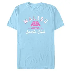 BARBIE Malibu Sports Club Logo Short Sleeve Graphic T-shirt - Light Blue