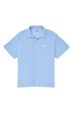 SUGARLOAF SOCIAL CLUB X Byrdie Terry Button-up Shirt - Sky Blue
