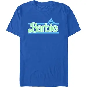 BARBIE Winter Mountains Logo Short Sleeve Graphic T-shirt - Royal Blue