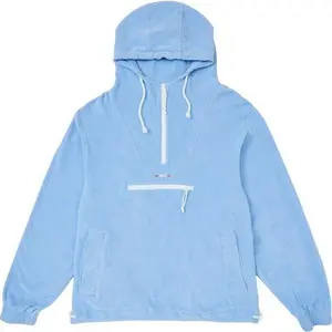 SUGARLOAF SOCIAL CLUB X Byrdie Terry Hood Quarter Zip Pullover - Sky Blue