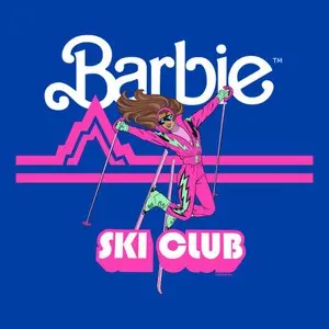 BARBIE Retro Suit Ski Club Short Sleeve Graphic T-shirt - Royal Blue
