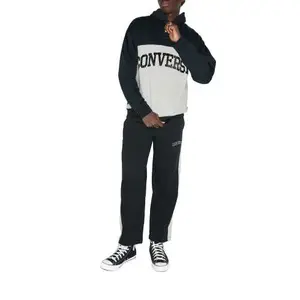 CONVERSE Color Block Half Zip Sweatshirt - Converse Black Multi