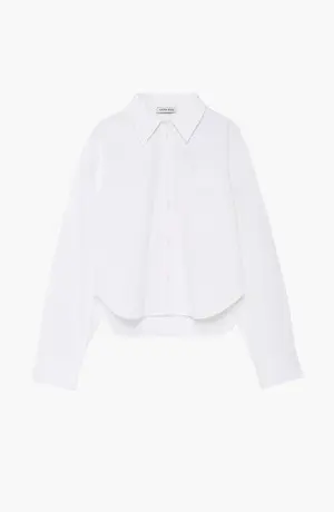 ANINE BING Scott Cropped Shirt