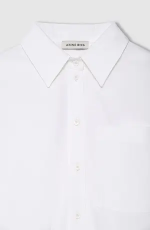 ANINE BING Scott Cropped Shirt