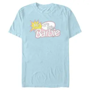 BARBIE Hi It Is Me Quote Short Sleeve Graphic T-shirt - Chambray