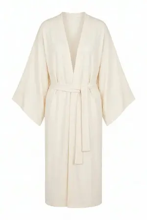 HOUSE OF SILK Lune Kaftan Robe - Vanilla