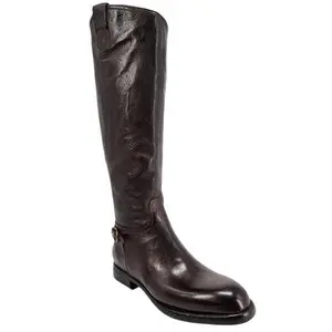 MADISON MAISON Leather Side Zip Knee High Boot - Brown