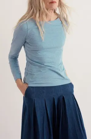 SEASALT CORNWALL Easel Organic Cotton T-shirt - Lichen