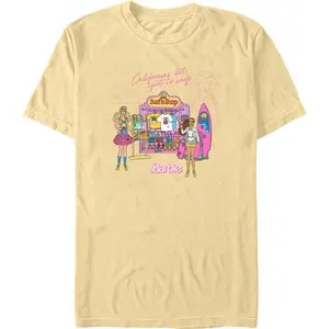 BARBIE California Hot Spot To Shop Short Sleeve Graphic T-shirt - Butter