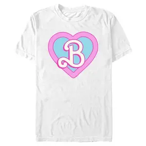 BARBIE B Is For Heart Logo Short Sleeve Graphic T-shirt - White