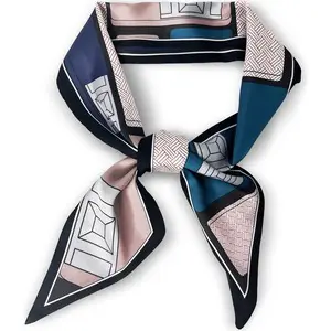 YOUZEY The Mosaic Skinny Scarf - Blue