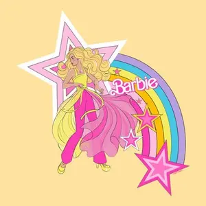 BARBIE Superstar And Rainbows Short Sleeve Graphic T-shirt