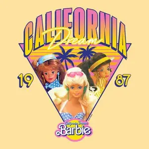 BARBIE California Retro Squad Short Sleeve Graphic T-shirt