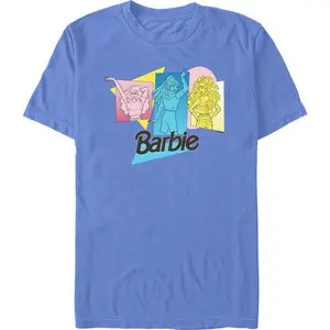 BARBIE Vintage Pop Art Portraits Short Sleeve Graphic T-shirt - Periwinkle