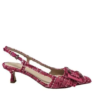 MADISON MAISON Crystal-embellished Buckle Slingback Pumps - Cherry