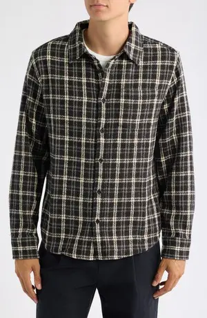 CORRIDOR Spacerock Long Sleeve Plaid Cotton Shirt