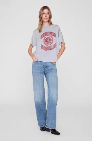 ANINE BING Cade Collegiate T-shirt - Grey