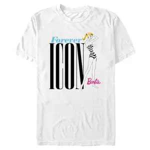 BARBIE Striped Swimsuit Forever Icon Short Sleeve Graphic T-shirt